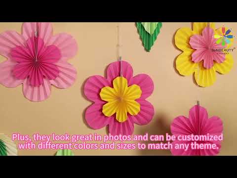 Elevate Your Party Decor with Gorgeous Flower-Shaped Paper Fans