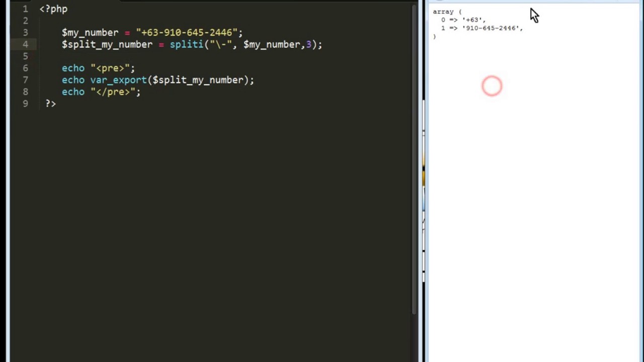 tutorial 43   iprog php spliti function
