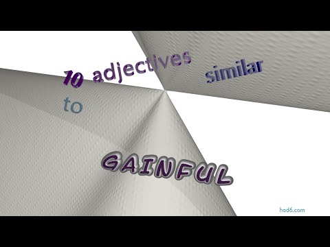gainful - 11 adjectives which are synonyms to gainful (sentence examples)