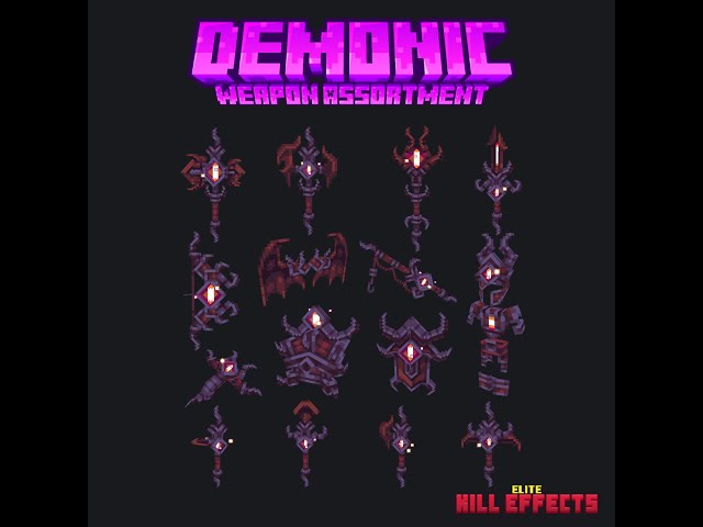 Demonic Weapon Assortment + Kill-Effect Minecraft Texture Pack