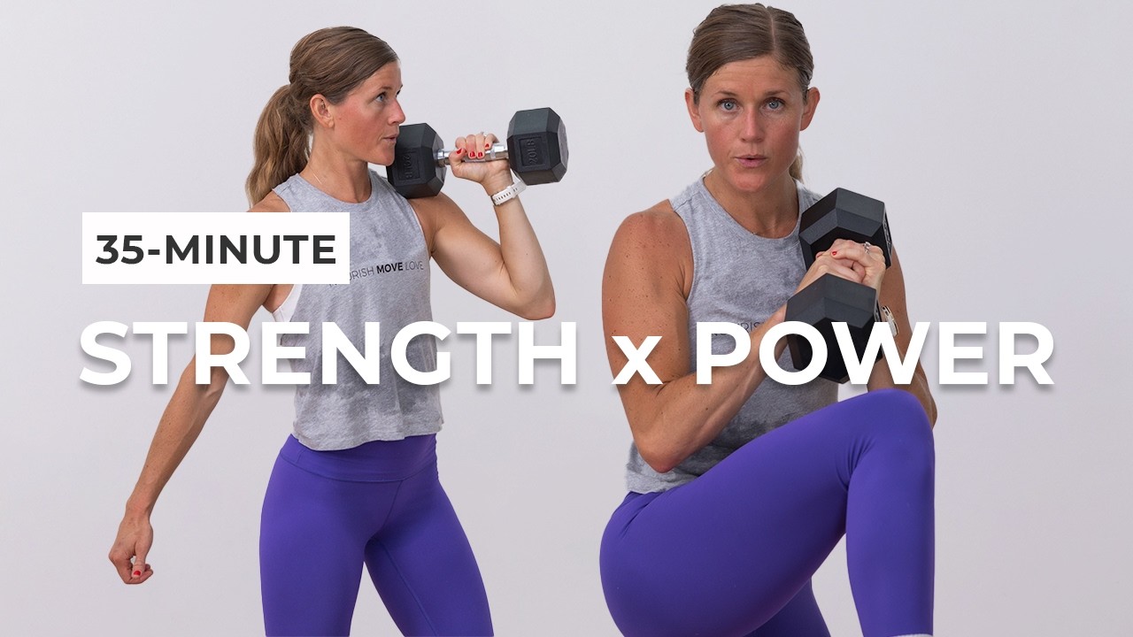 35-Minute Full Body Dumbbell Workout (Strength, Power and Abs)
