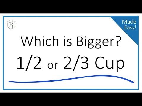 Which is Larger — 1/2 Cup or 2/3 Cup?
