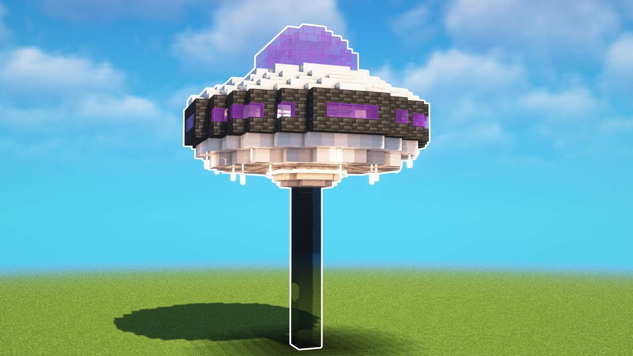 Minecraft UFO House Tutorial - How to Build a UFO Base in Minecraft 1. ...