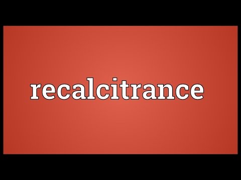 Recalcitrance Meaning