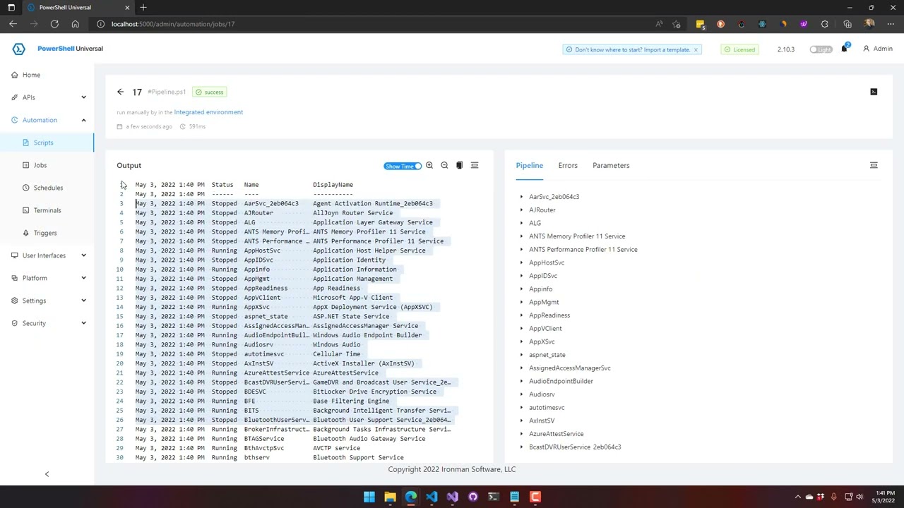 PowerShell Universal Training - Automation - Scripts
