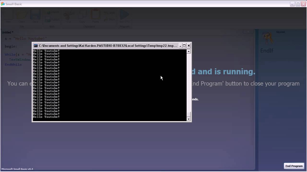 SMall Basic Tutorial 8 - While Loops