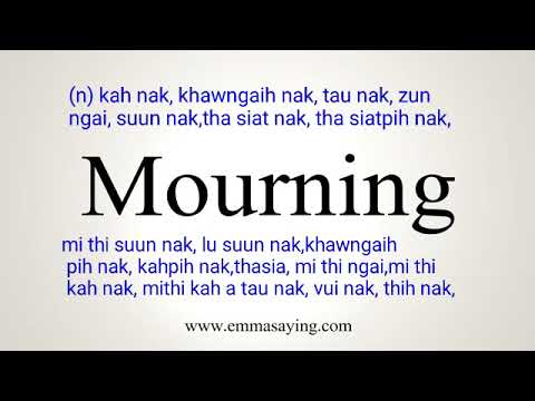 mourning meaning in English Ngawn