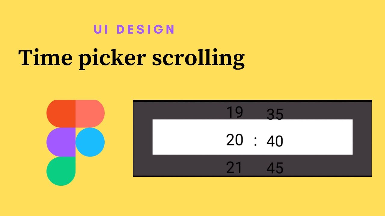Creating a Scrolling Time Picker in #Figma |  Easy and Effective | Time selector | UX UI Designer