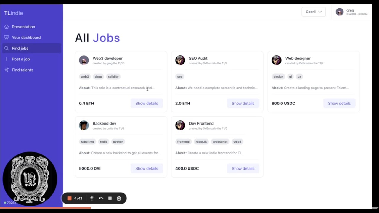 TalentLayer Indie V2 Demo