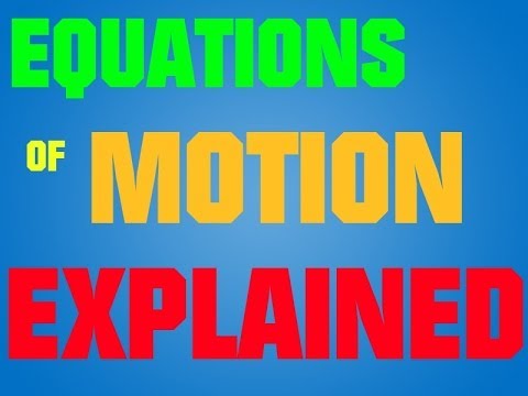 Equations of Motion -Explained