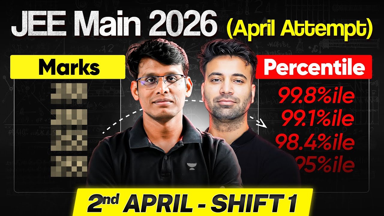 JEE Main 2026: Marks vs Percentile | Complete Paper Analysis | 2nd April Shift 1