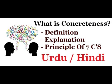 What is Concreteness? |Principle of 7 C's| Urdu / Hindi ( Part 7)
