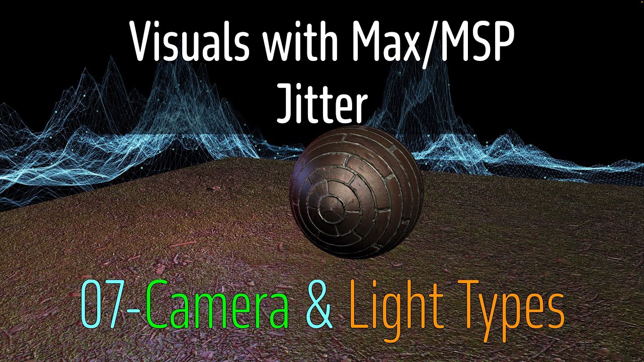 Jitter in Max/MSP Beginner Course - 07 - Virtual Camera & Light Types