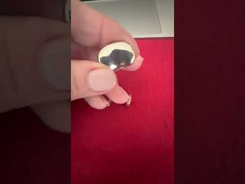 Tiffany Elsa Peretti sterling silver bean cuff links
