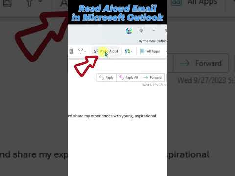 Read Aloud Email in Microsoft Outlook #shorts