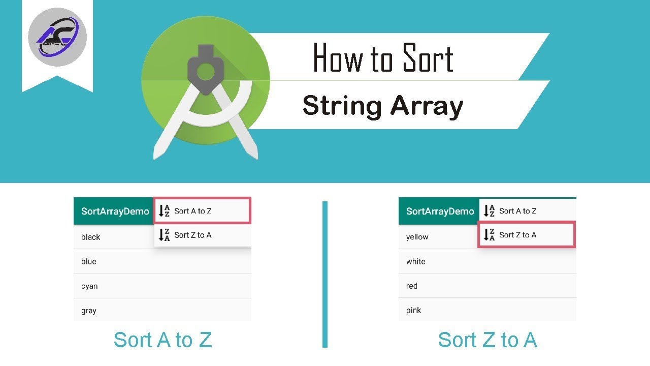 How to Sort String Array in Android Studio | SortStringArray | Android Coding
