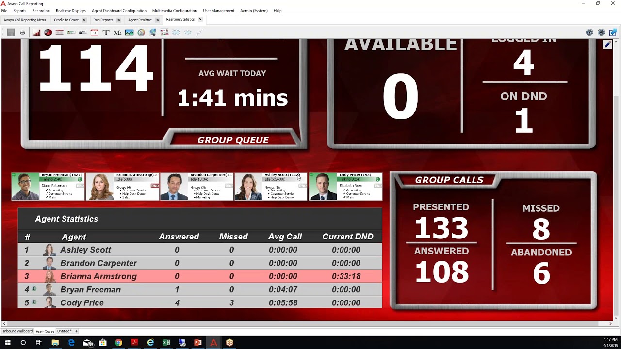 AVAYA Call Reporting - Demo