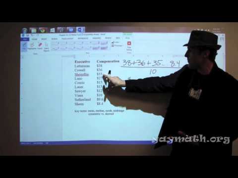 Statistics - Measures of Center