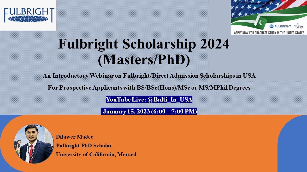 FULBRIGHT 2024 SCHOLARSHIP INFORMATION SESSION
