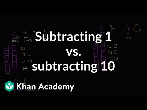 Subtracting 1 vs. subtracting 10 (video) | Khan Academy