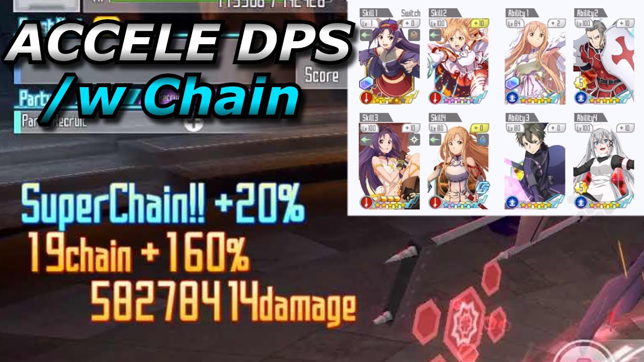 ACCELE DPS WITH CHAIN FOR MR BURST | Accele DPS Build | Flash of Fury Asuna | SAOIF