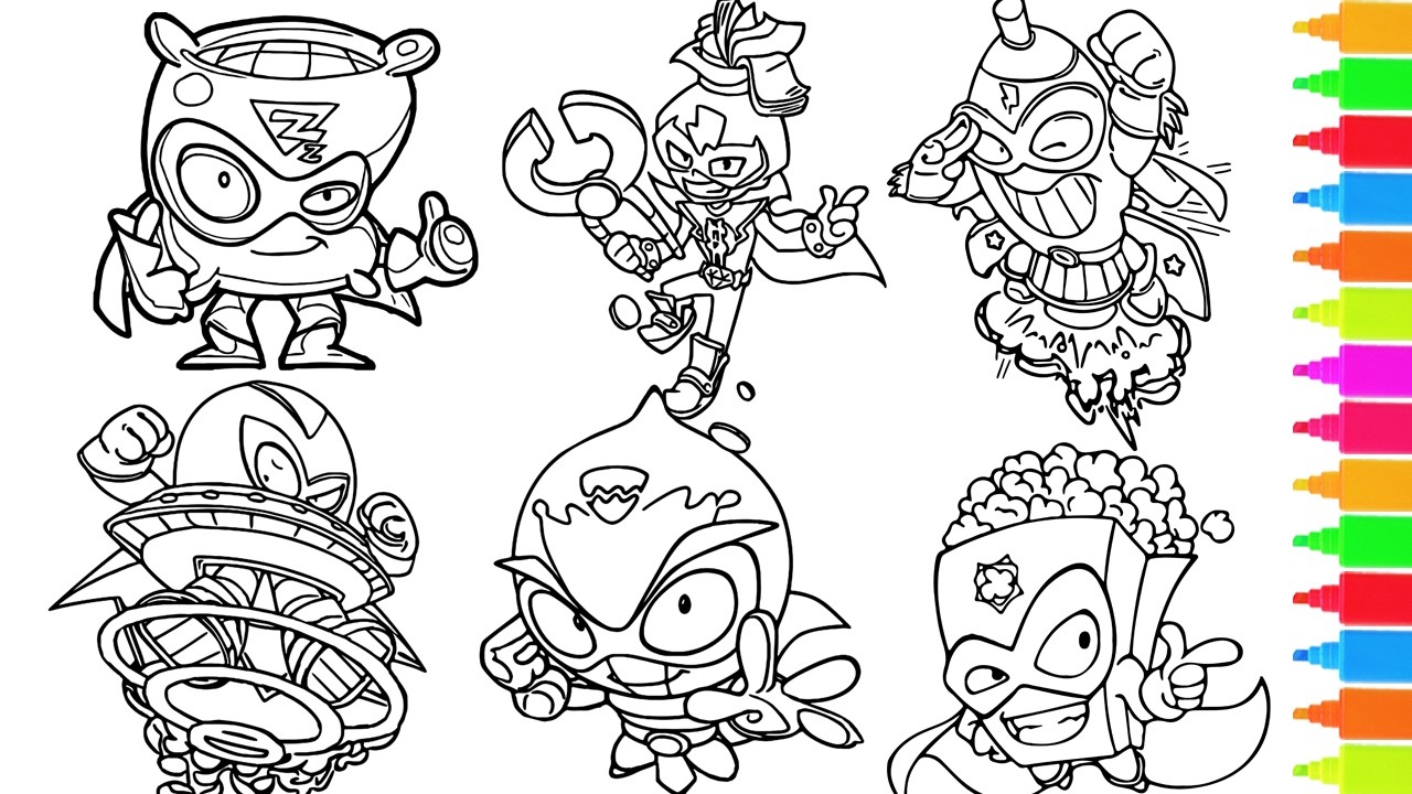 Coloring Alien Bandit, Super Soft, Sparky | Superthings Coloring Book Pages