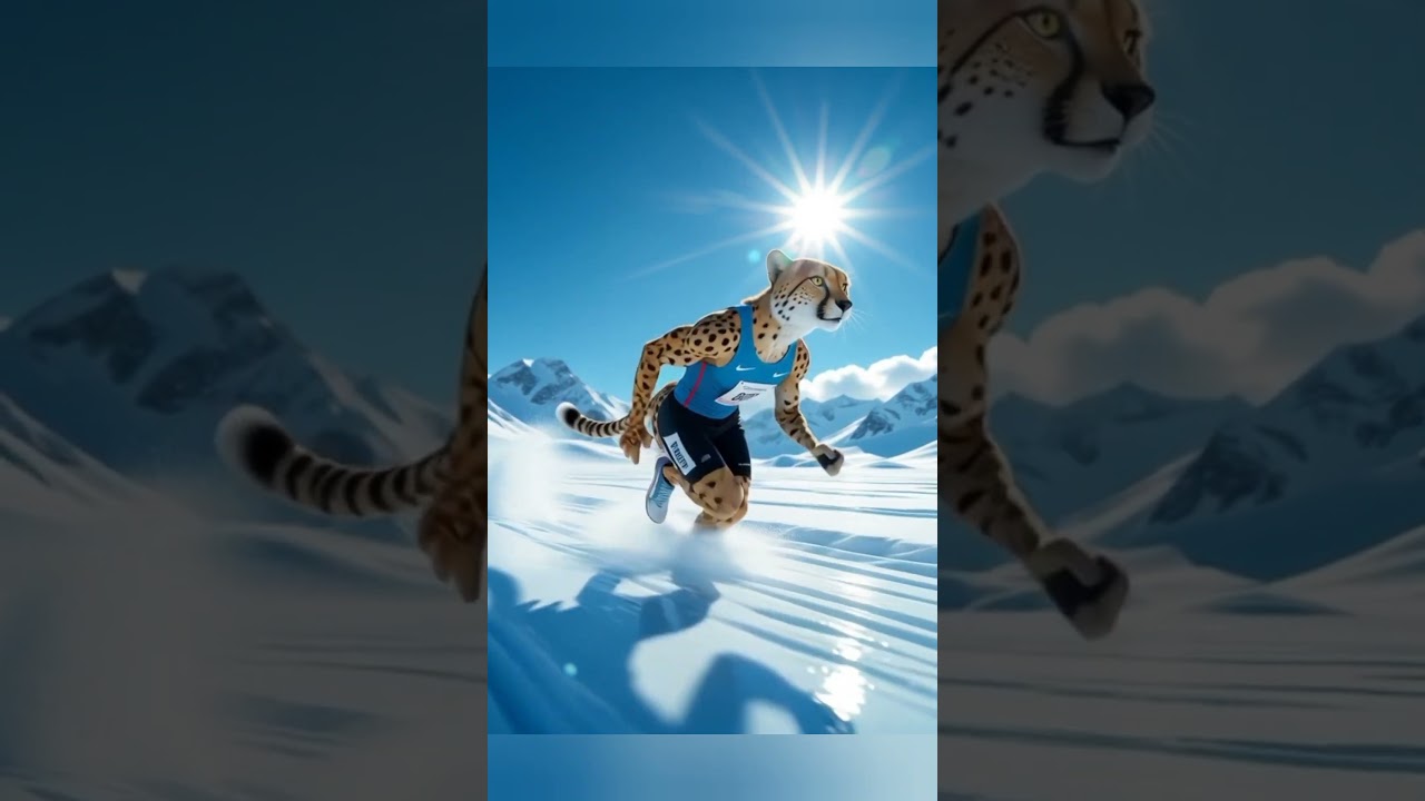 ai cheetah race #ai #cheetah #shorts #animals