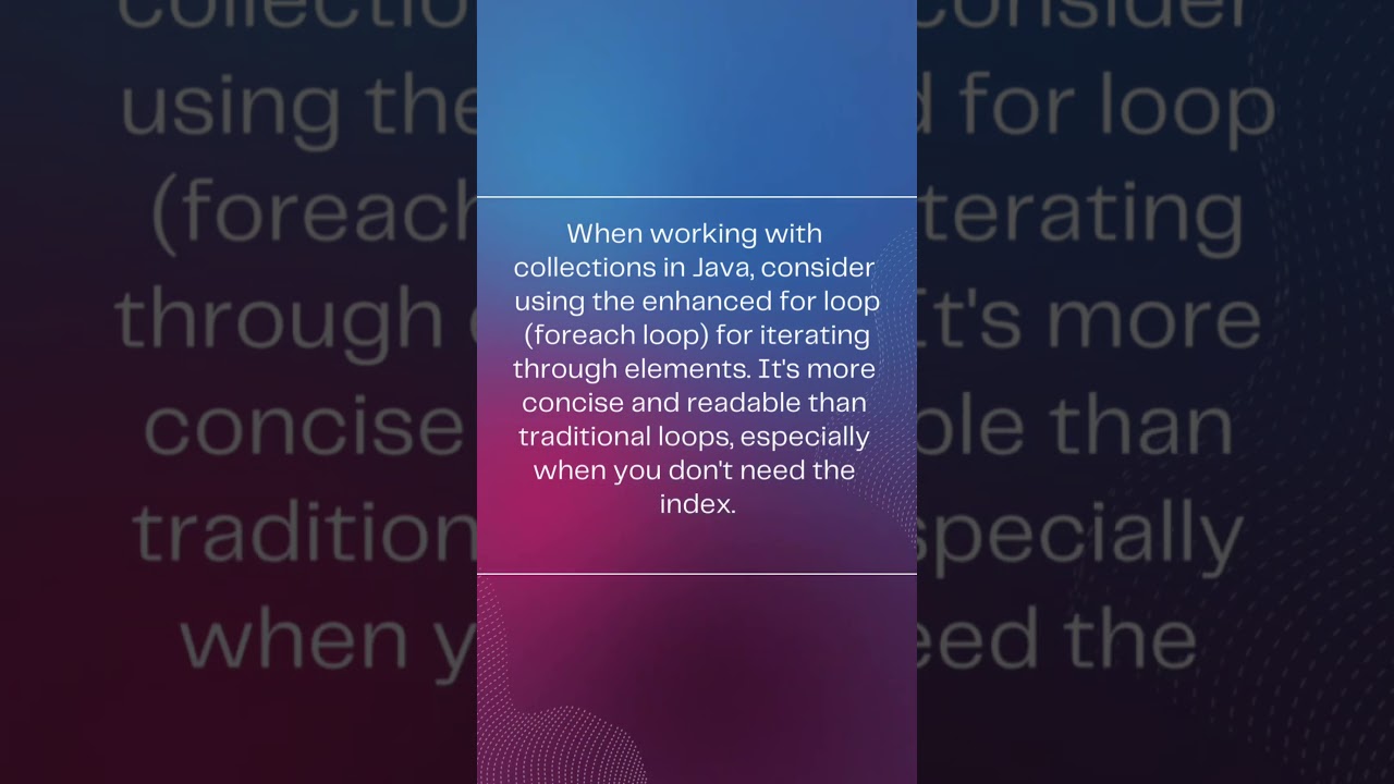 Today’s Tip: Java Collections and Enhanced for loop #java #collection #loop