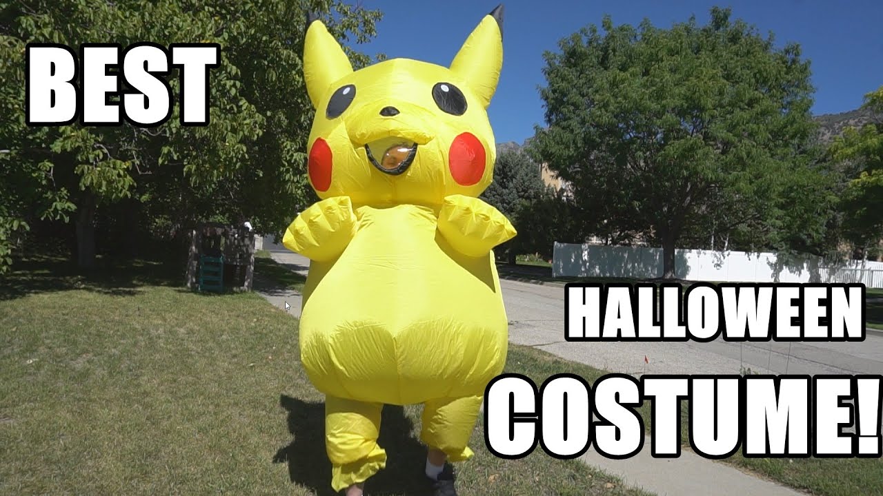 What it is like to wear an inflatable costume. Best Halloween Pikachu costume!