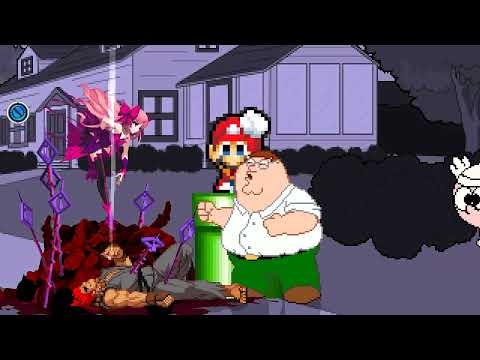 M.U.G.E.N. Rare Akuma, Dead Apostle Noel & Super Better Mario vs Peter Griffin, Lincoln Loud & Zim