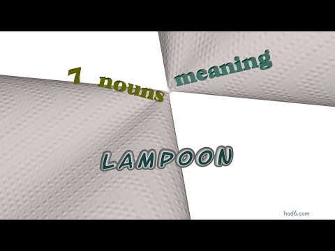 lampoon - 9 nouns which mean lampoon (sentence examples)