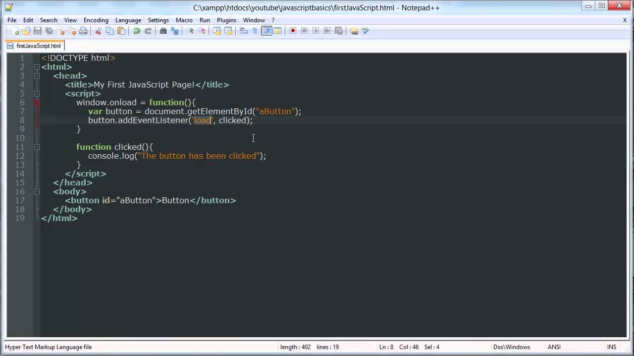 Events - JavaScript Basics Tutorial 8