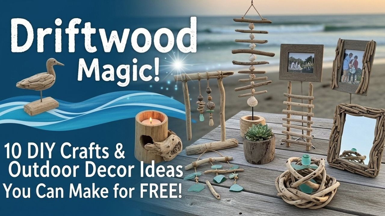 Driftwood Magic! 🌊✨ 10 DIY Crafts & Outdoor Decor Ideas You Can Make for FREE!