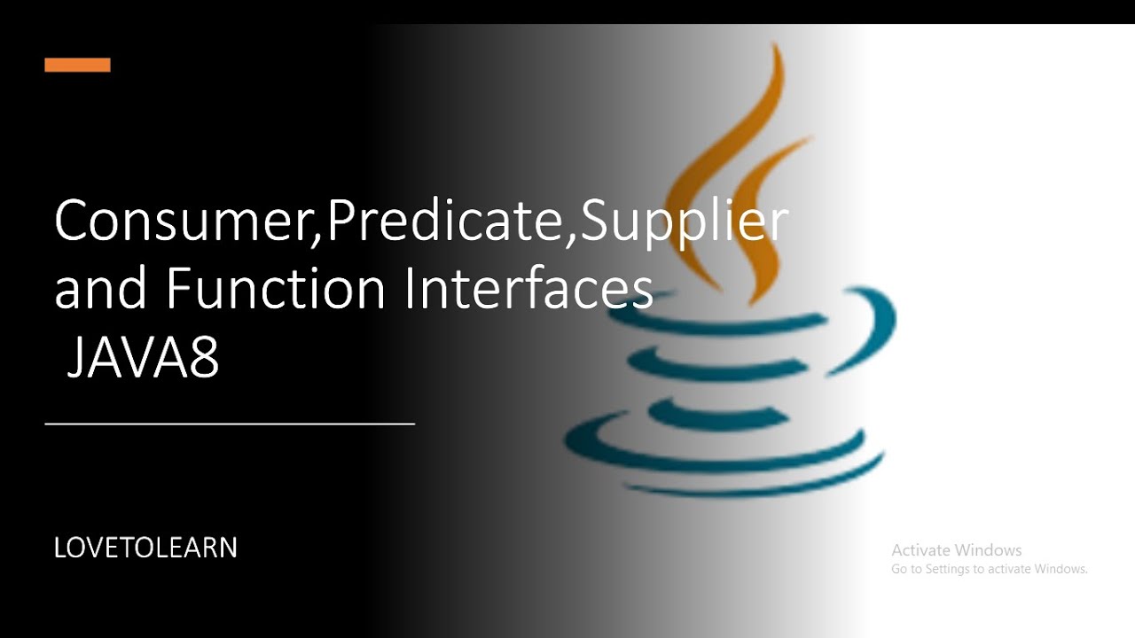 consumer producer supplier and function interfaces java8