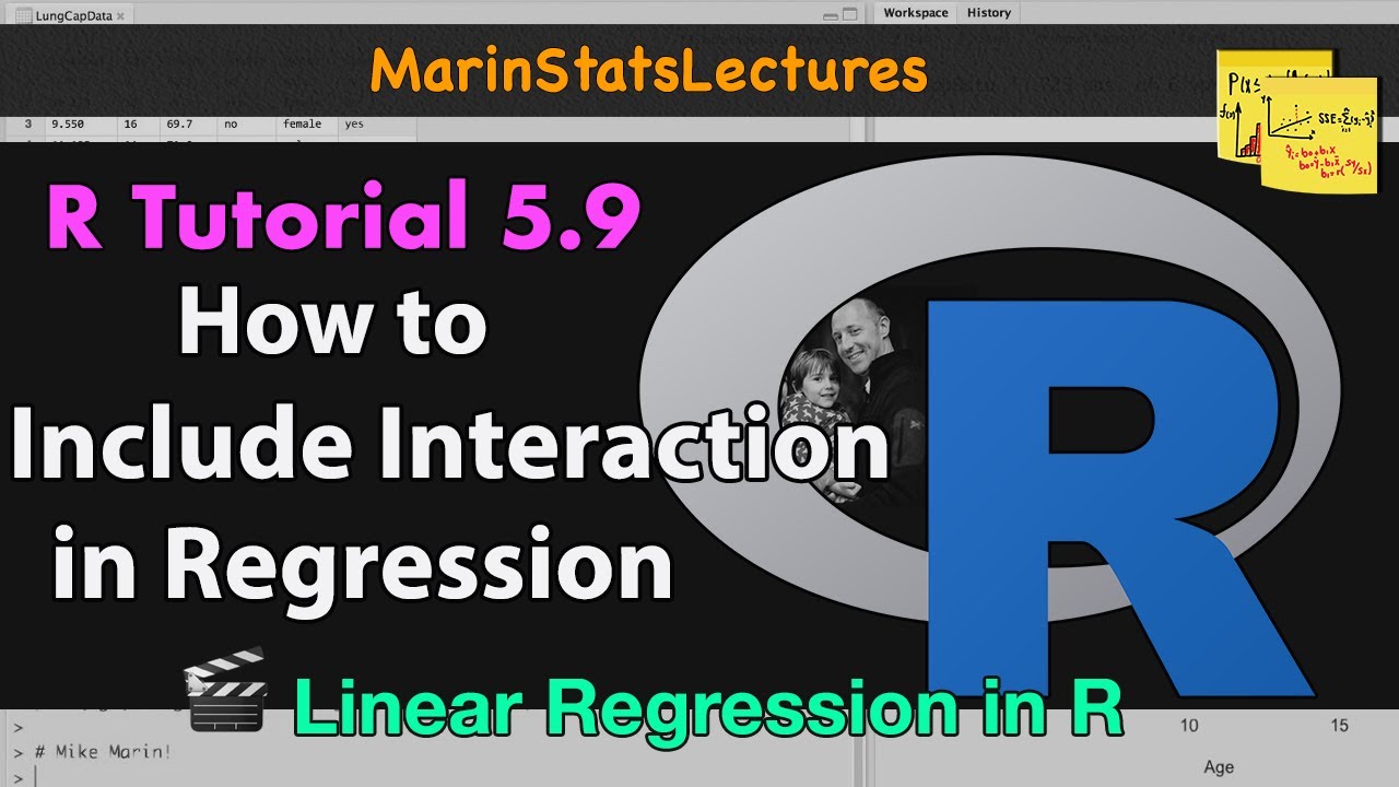 Multiple Linear Regression with Interaction in R | R Tutorial 5.9 | MarinStatsLectures