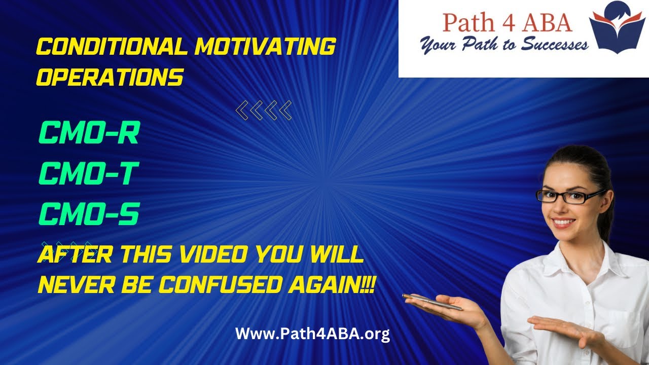 What are Conditional motivation operations? What’s the difference between CMO-S, CMO-R, CMO-T?