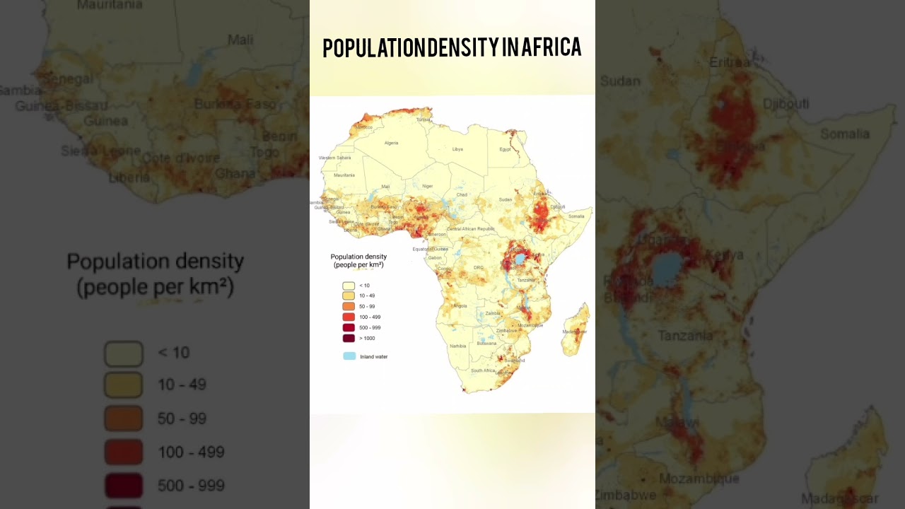 Population Density in Africa #maps #africa #population