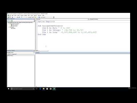 Microsoft Visual Basic - The Byte, Integer and Long Data Types