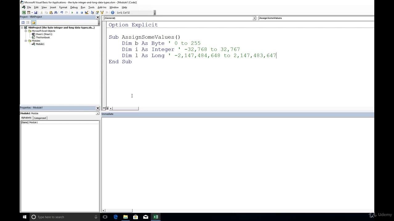 Microsoft Visual Basic - The Byte, Integer and Long Data Types