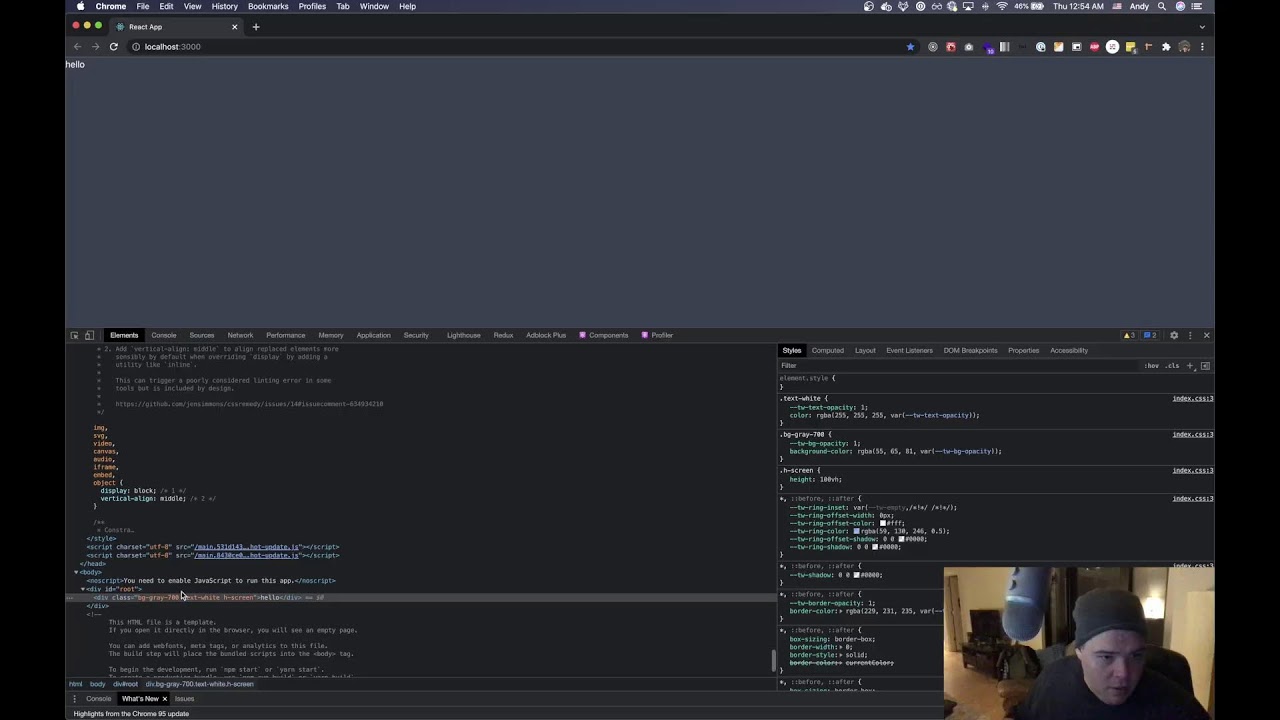Set up TailwindCSS in Create React App