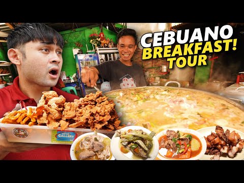 Authentic CEBUANO Breakfast Food Tour! BEST 20 Filipino Breakfast Food in Cebu!