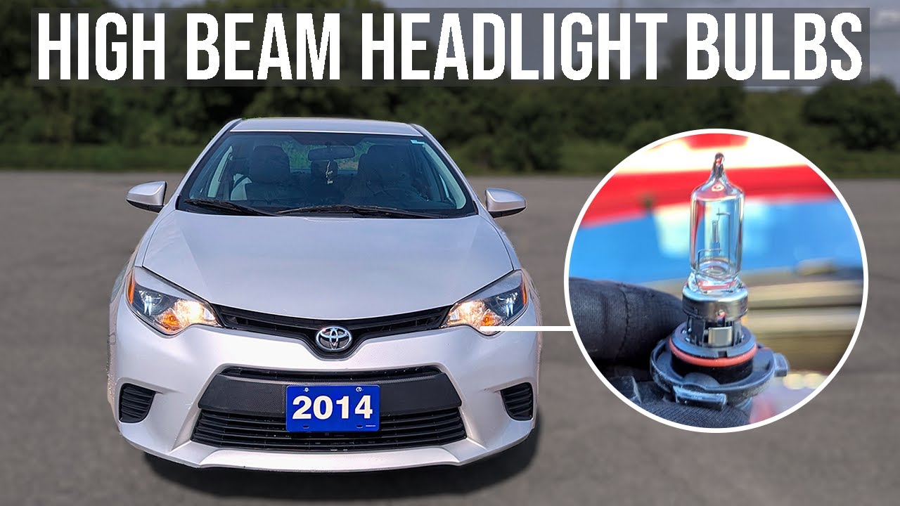 How to Replace Headlight High Beam Bulbs - Toyota Corolla (2014-2016)