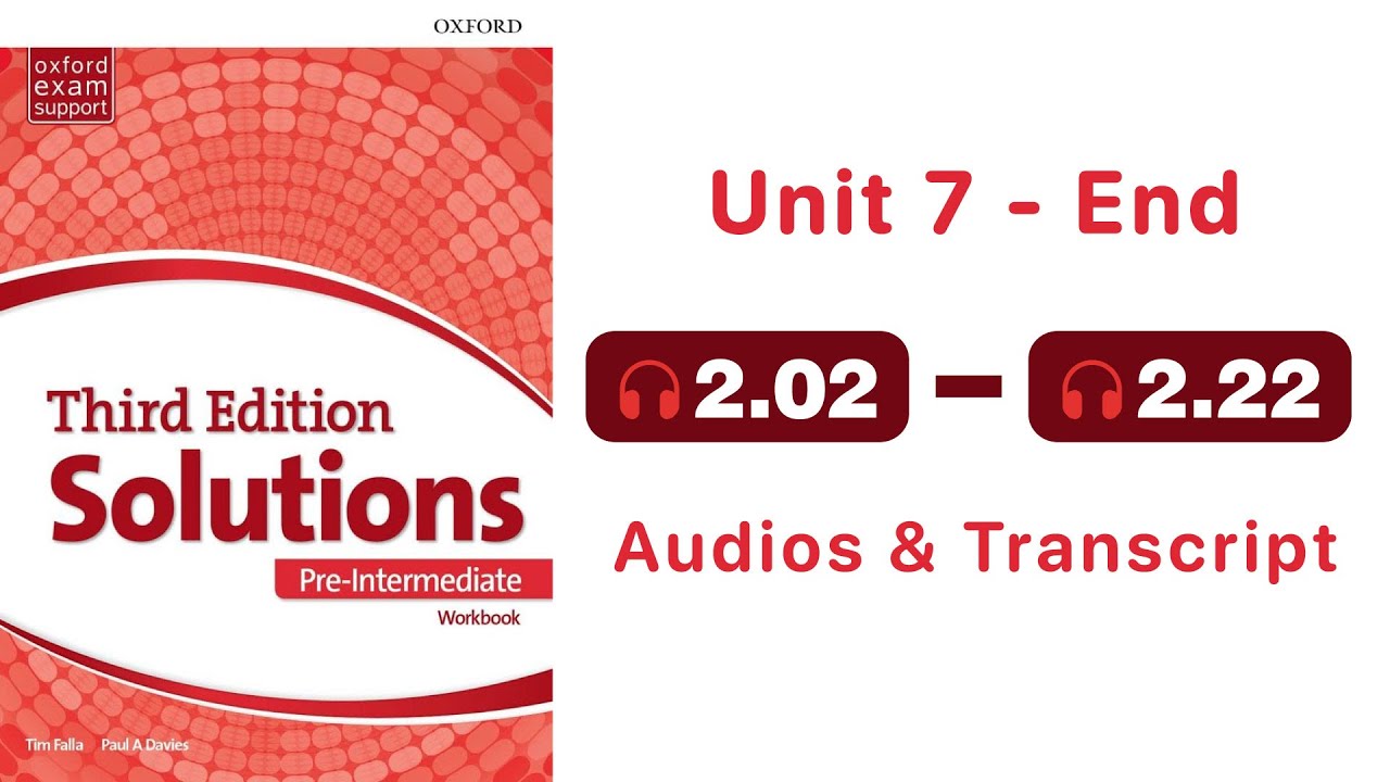 Solutions Pre-Intermediate Workbook audio 2.02 - End