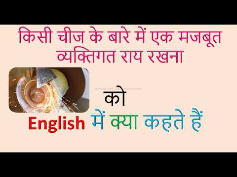 मजबूत व्यक्तिगत राय रखना II Have an axe to grind II Meaning in Hindi & English