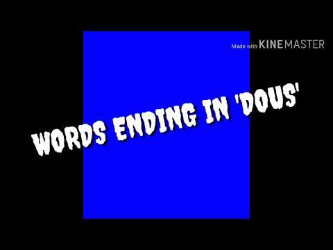 'dous' ending words/ #English_Facts