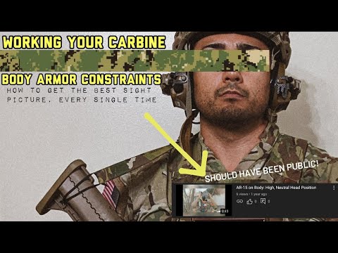 Get the Best Sight Picture with an AR & Body Armor Every Time (Plate Carrier and IOTV, Army Issued)