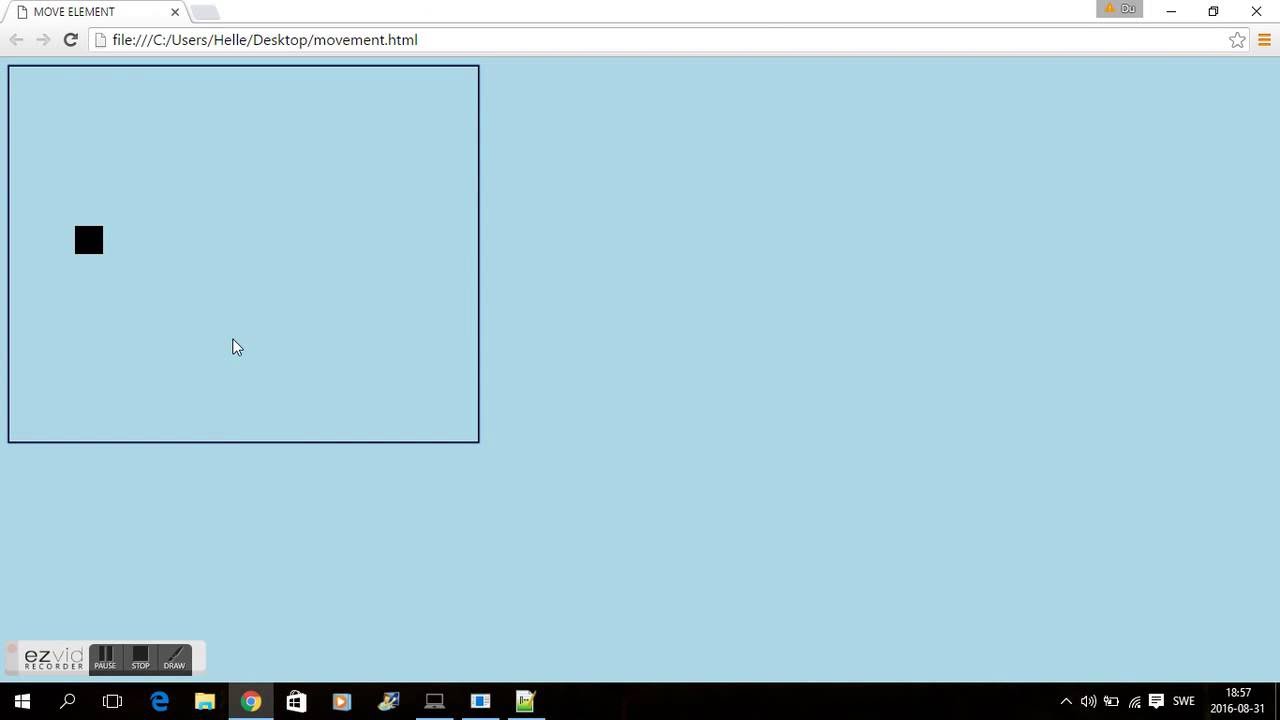 JAVASCRIPT - MOVE RECTANGLE ON CANVAS