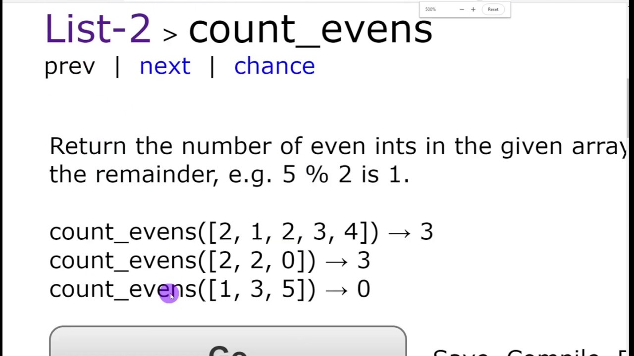 Working with Python Lists - count_evens