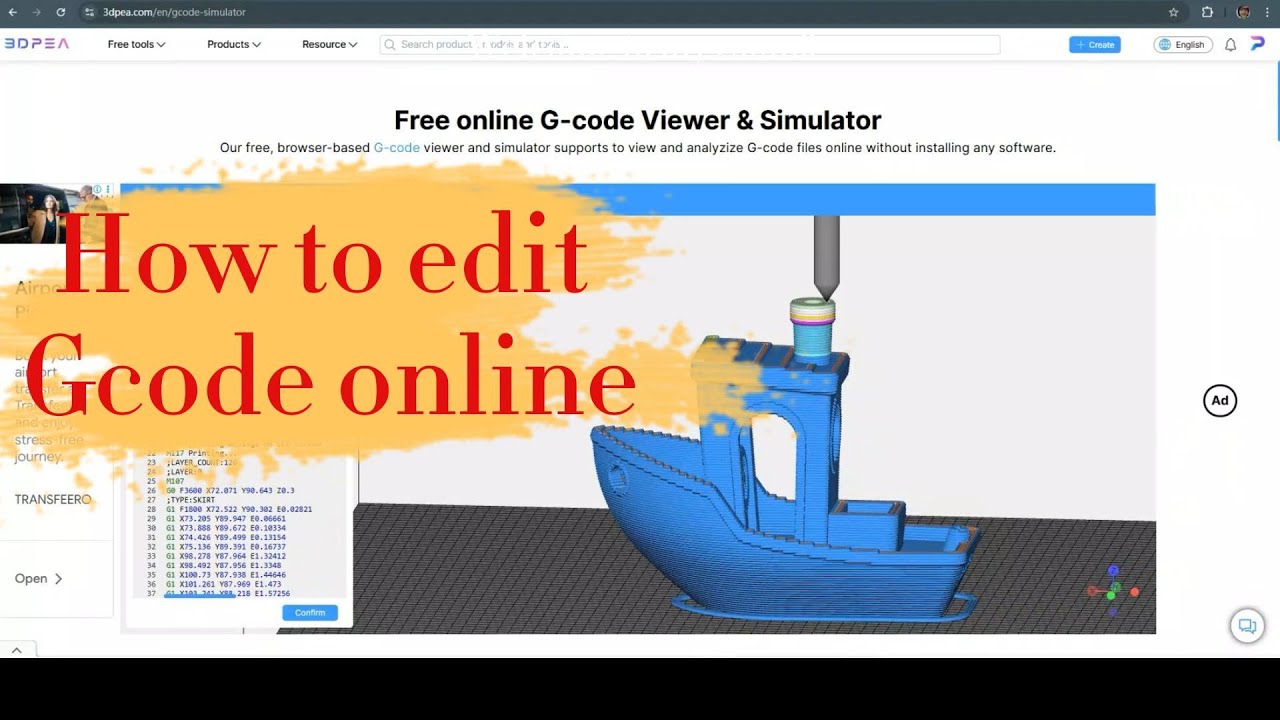 Edit G-code Online – No Software Needed! | 3DPEA G-code Editor Tutorial