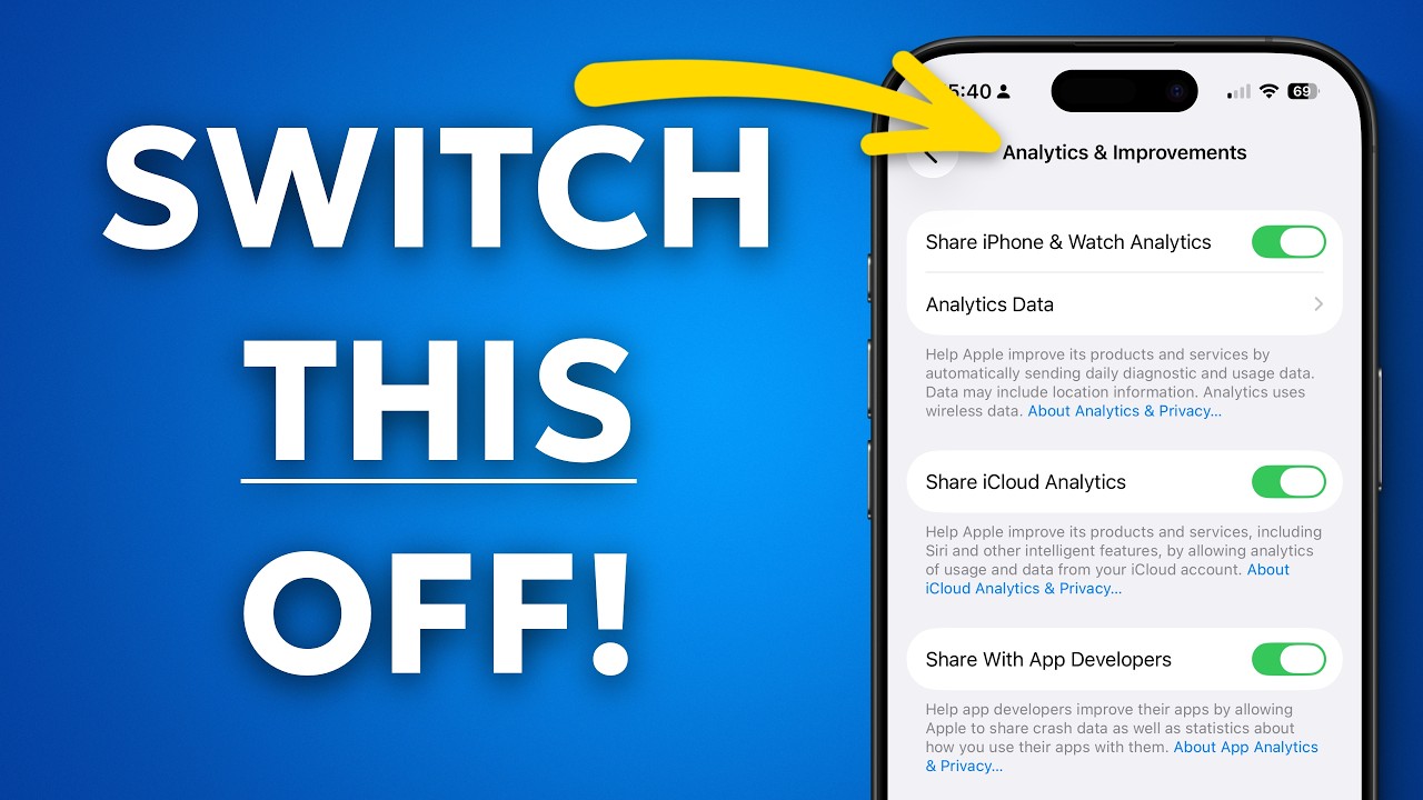 Your iPhone is collecting YOUR data! (Change these 10 Settings)